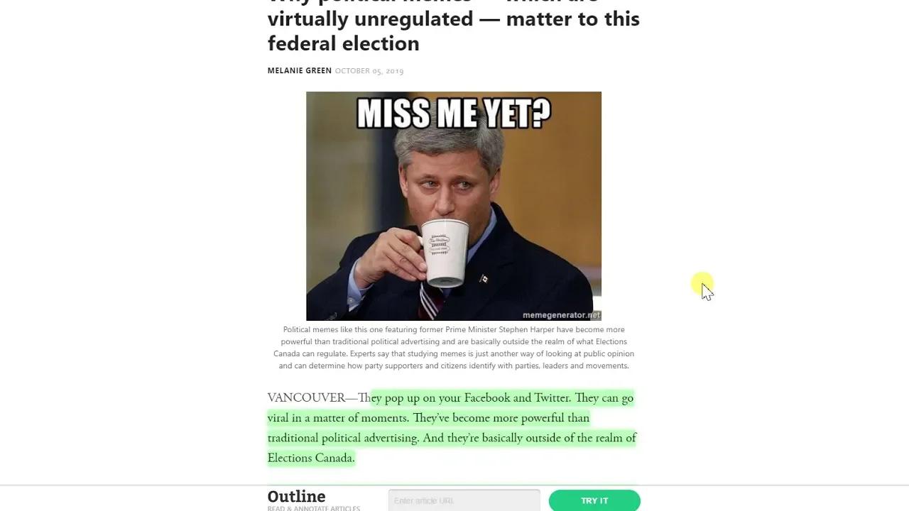 Bombshell Trudeau and Political Memes Aren't Ads