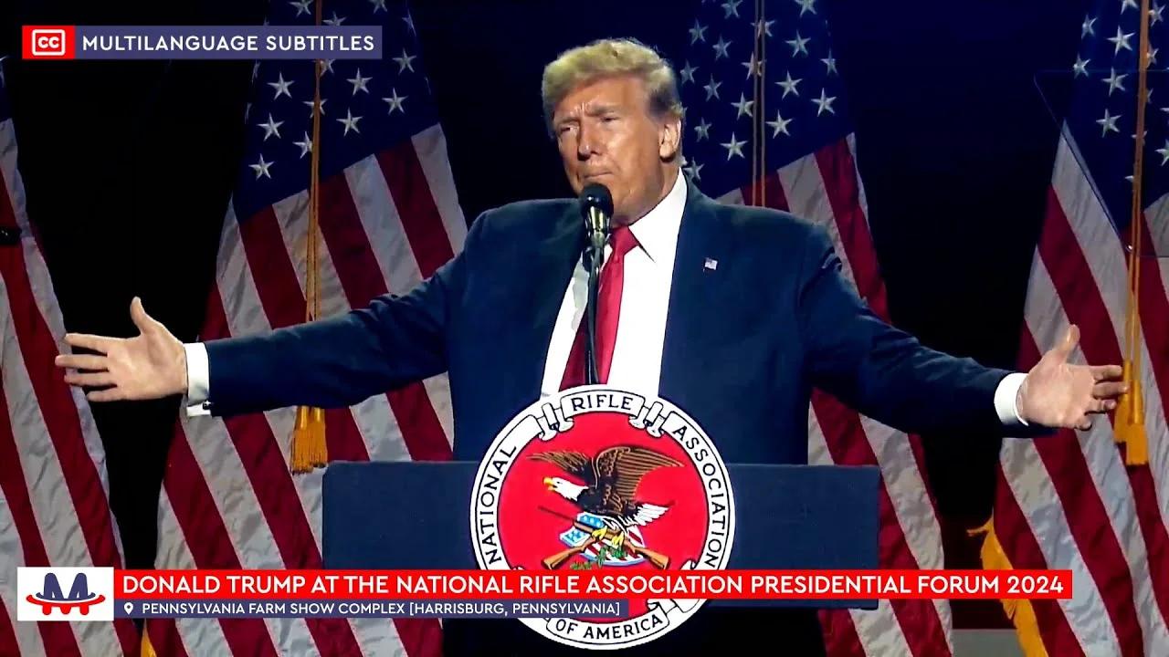 🇺🇸 Donald Trump | Full speech at NRA Presidential Forum 2024 (Subtitles ...