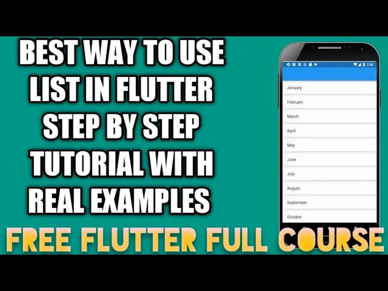 Flutter Tutorial | Flutter List | List in flutter | How to use List in flutter | #15