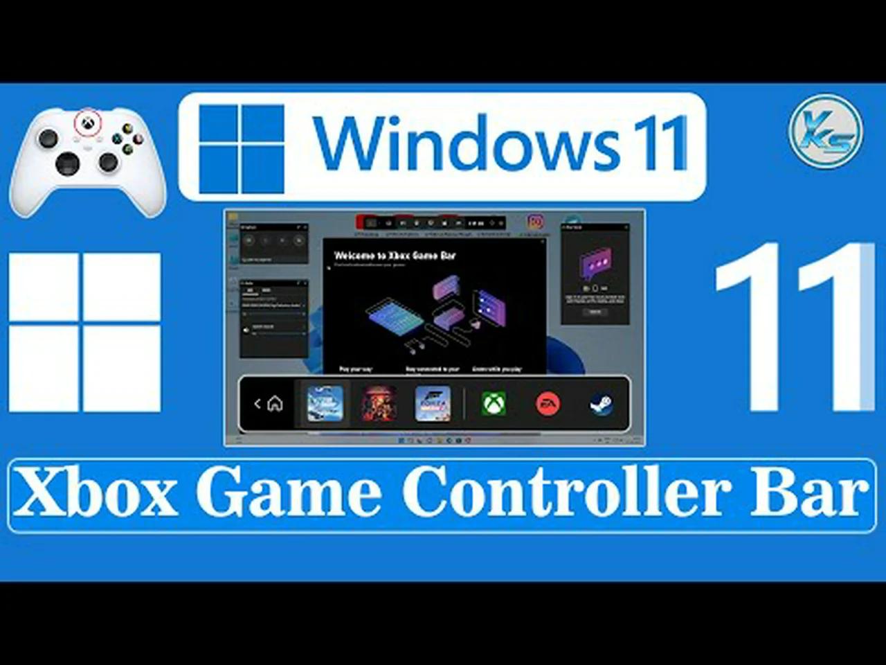 Windows 11 Xbox Game Controller Bar