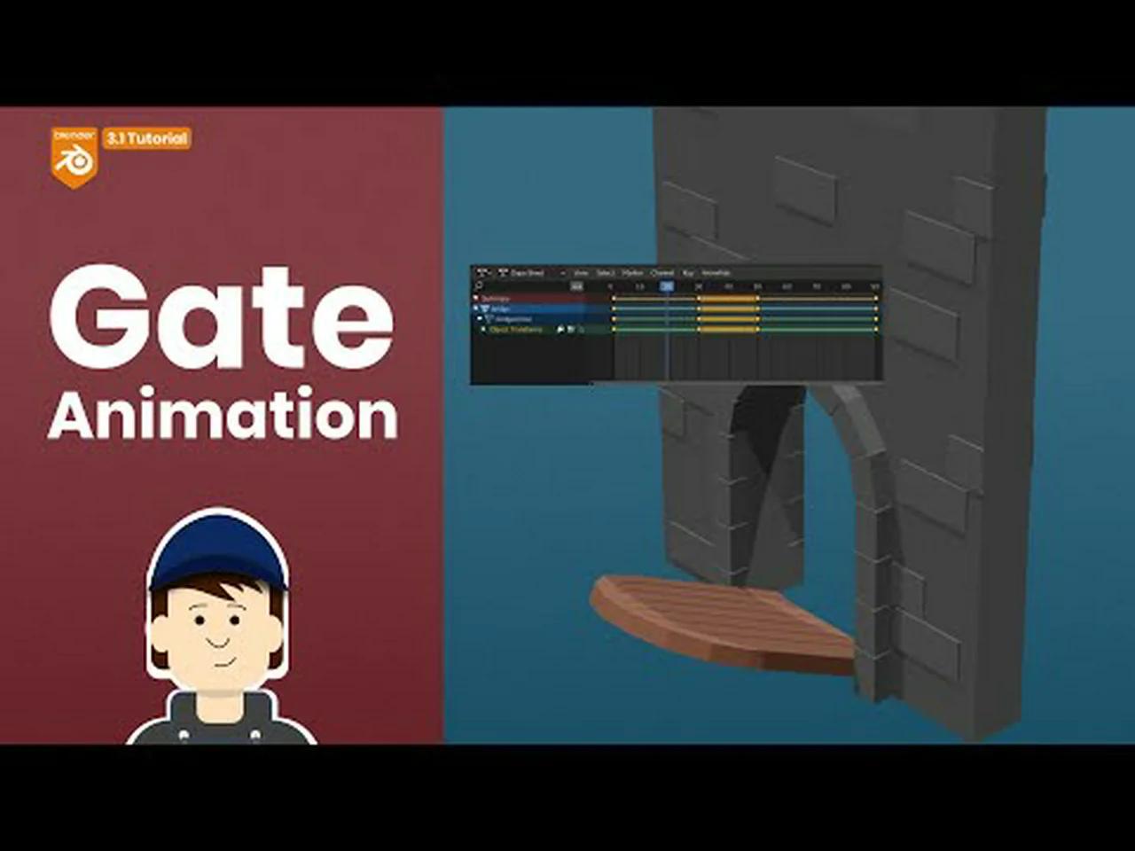 How to make animated gates for a fantasy castle in Blender [3.1 ...
