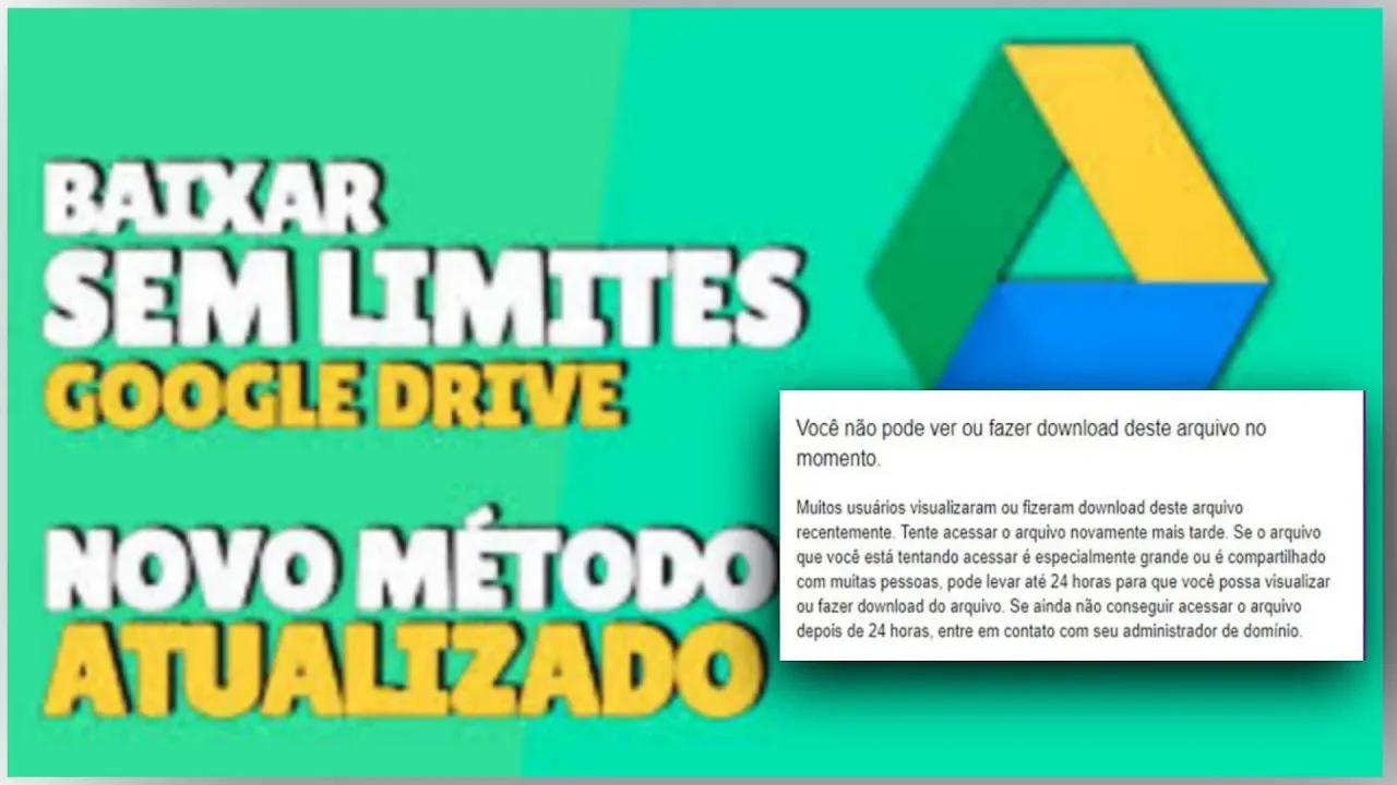 como baixar Google drive Sem cota de download ou sem limite de download.
