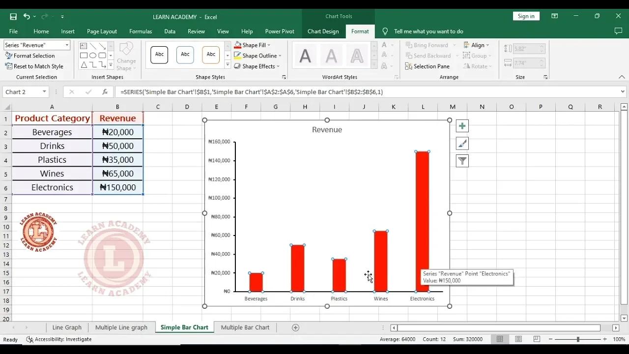 How to Create Bar Chart using Microsoft Excel #education #learning #mondaymotivation