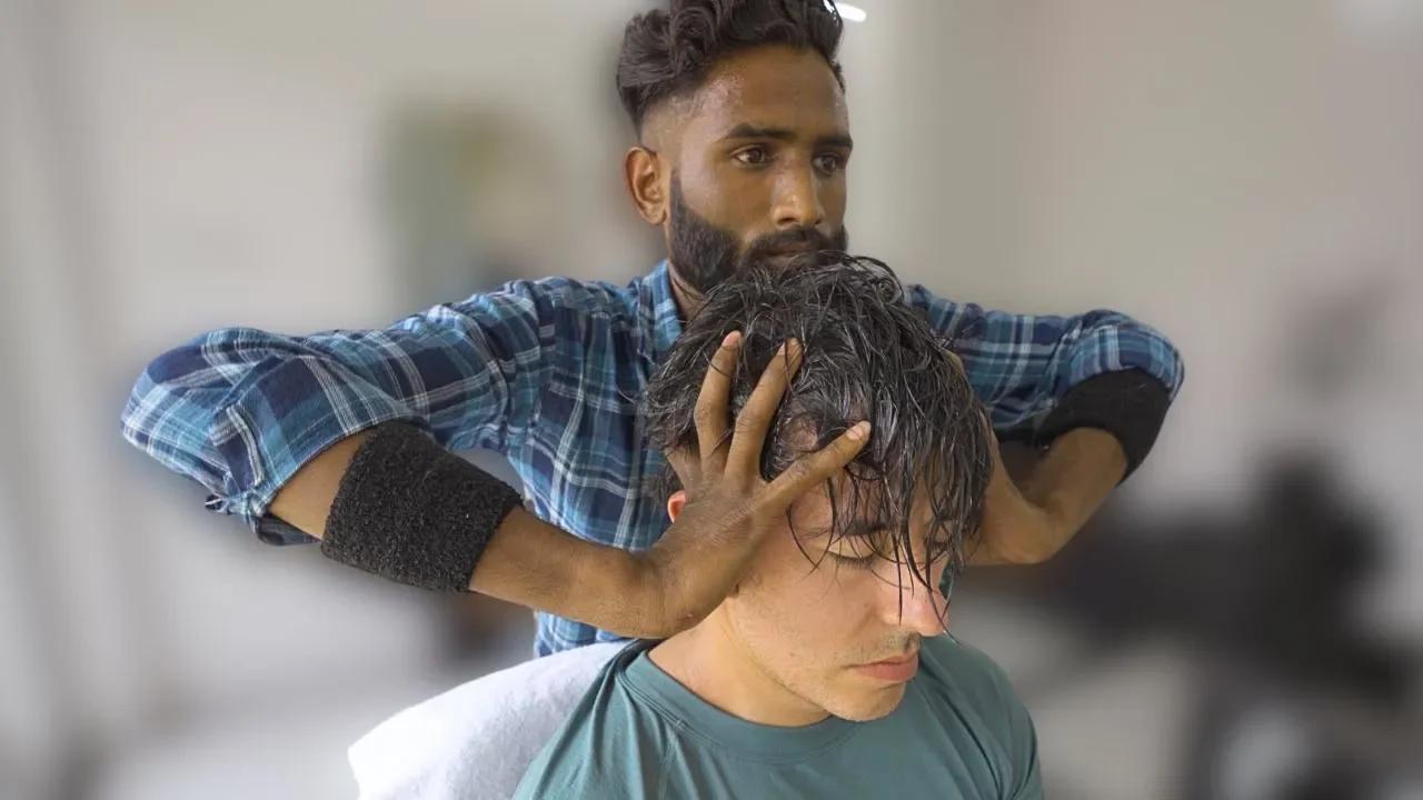 💈Finger Snapping & Body Massage ASMR in Nagpur Barbershop