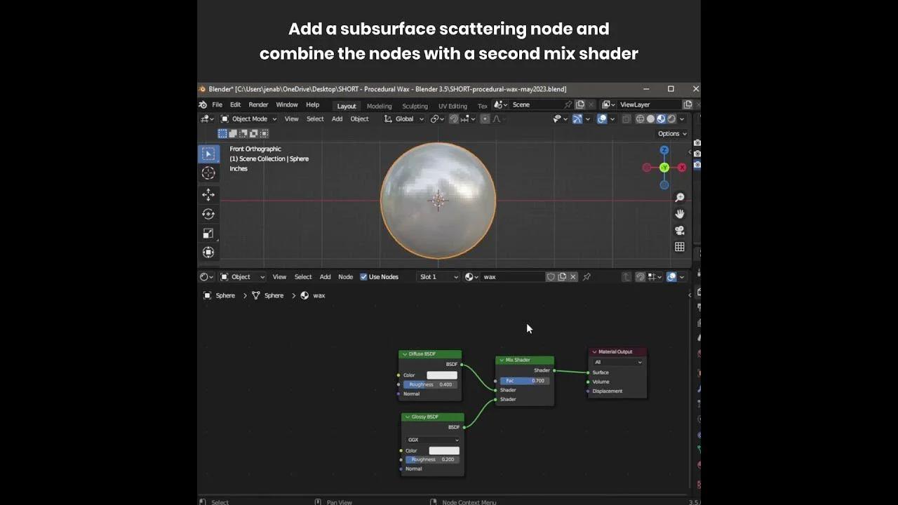How to make a procedural wax material in Blender [3.5] | Textures and ...