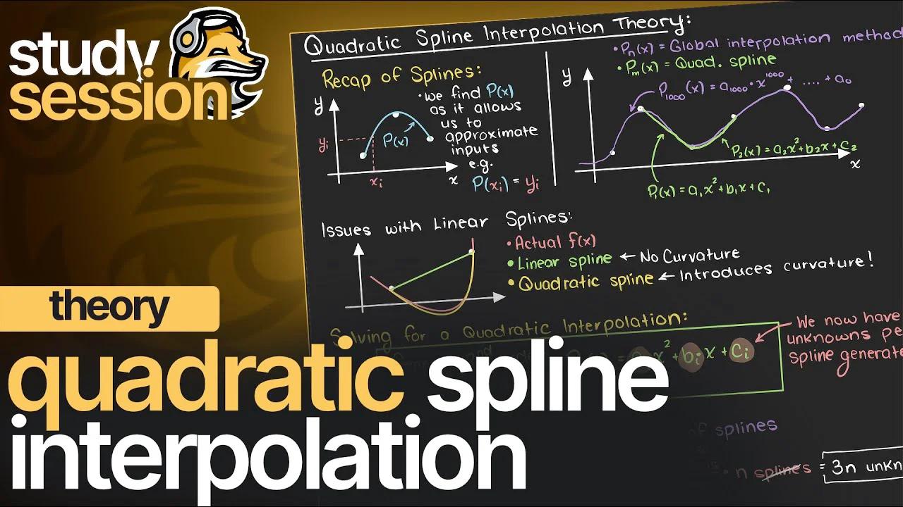 Quadratic Spline Interpolation Theory Numerical Methods