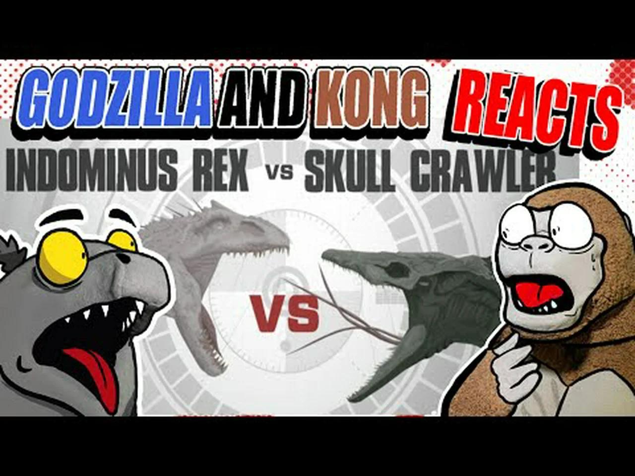 Godzilla Reacts| Indominus Rex vs Skull Crawler | Battle FACE OFF | In ...