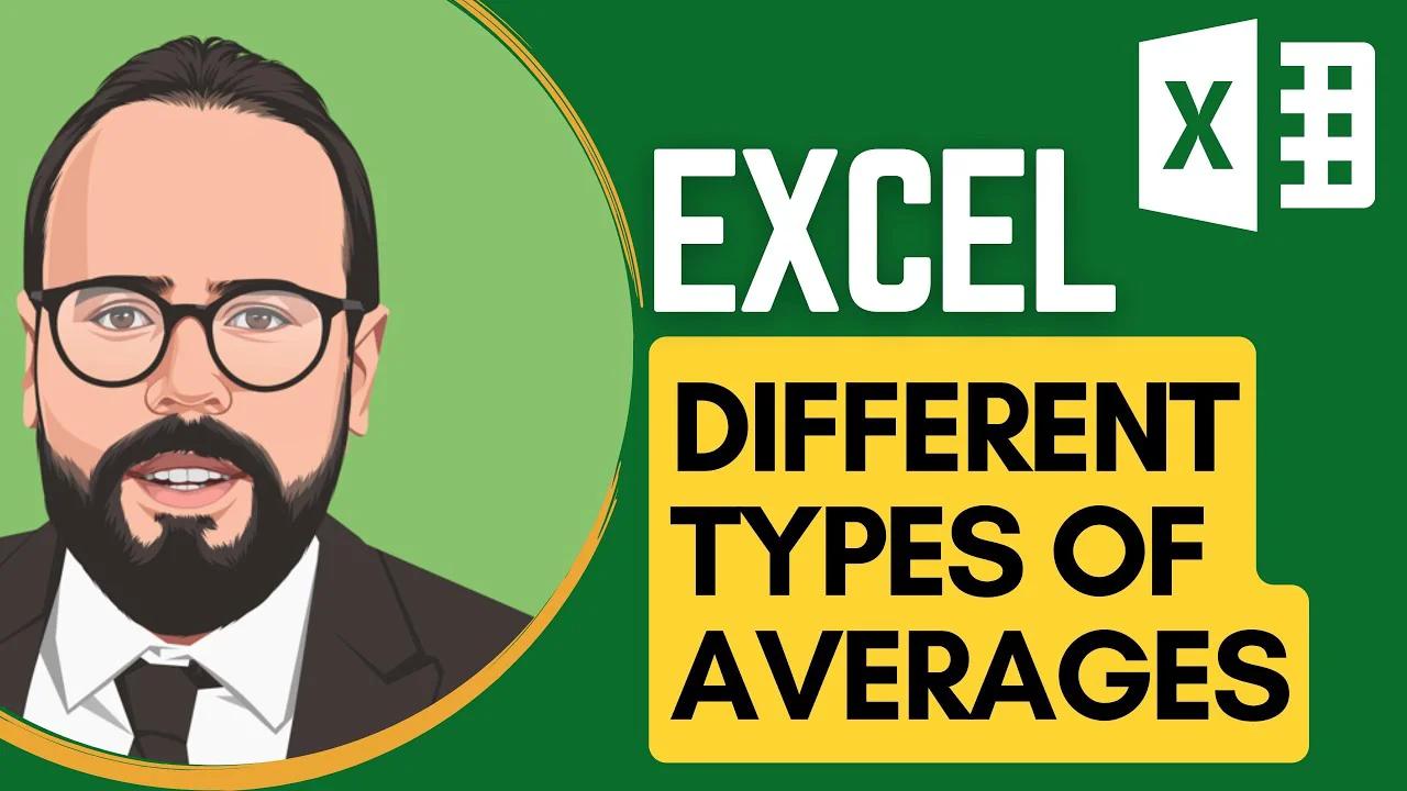 How to calculate different types of averages | Excel Practice Case #12 ...