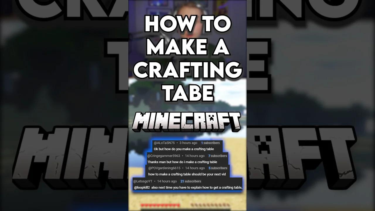 How To Make A Crafting Table In Minecraft. #minecraft #gaming #howto # ...