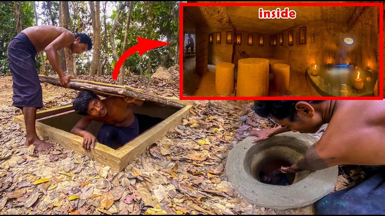 15days Building Underground House Pool With Decoration Underground