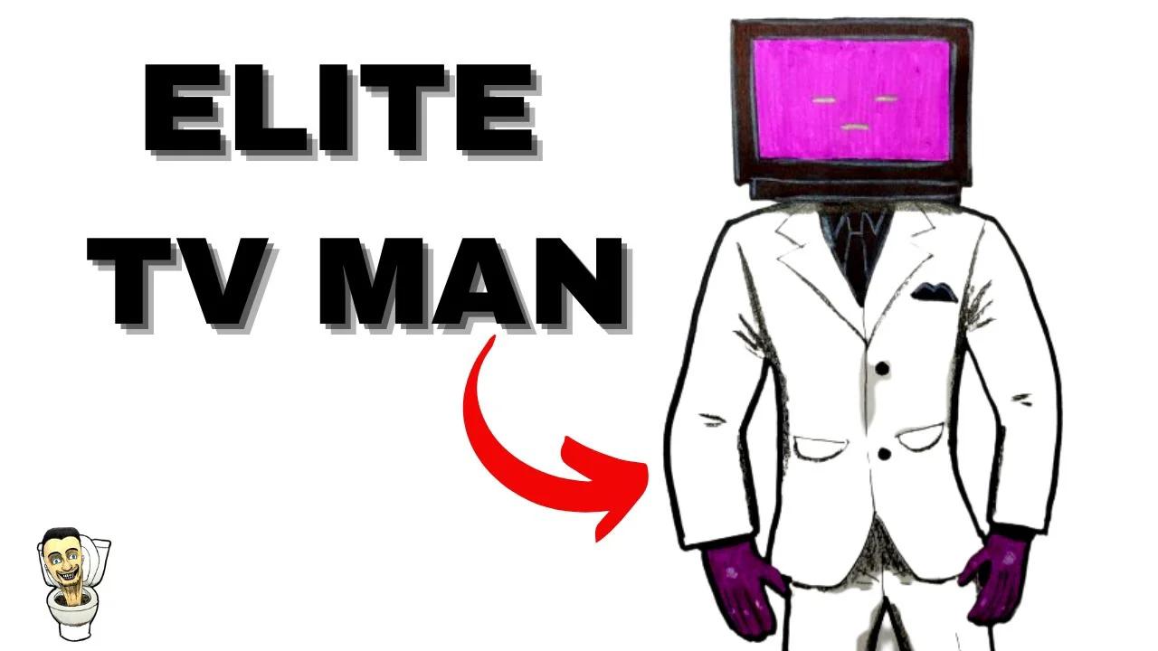 Cómo DIBUJAR a📺ELITE TV MAN de SKIBIDI TOILET / How to DRAW ELITE TV ...