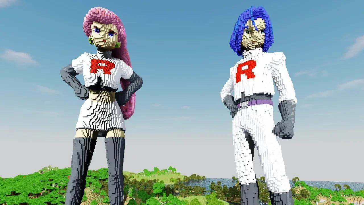 Minecraft Team Rocket, Jessie, James and Giovanni Build Schematics ...