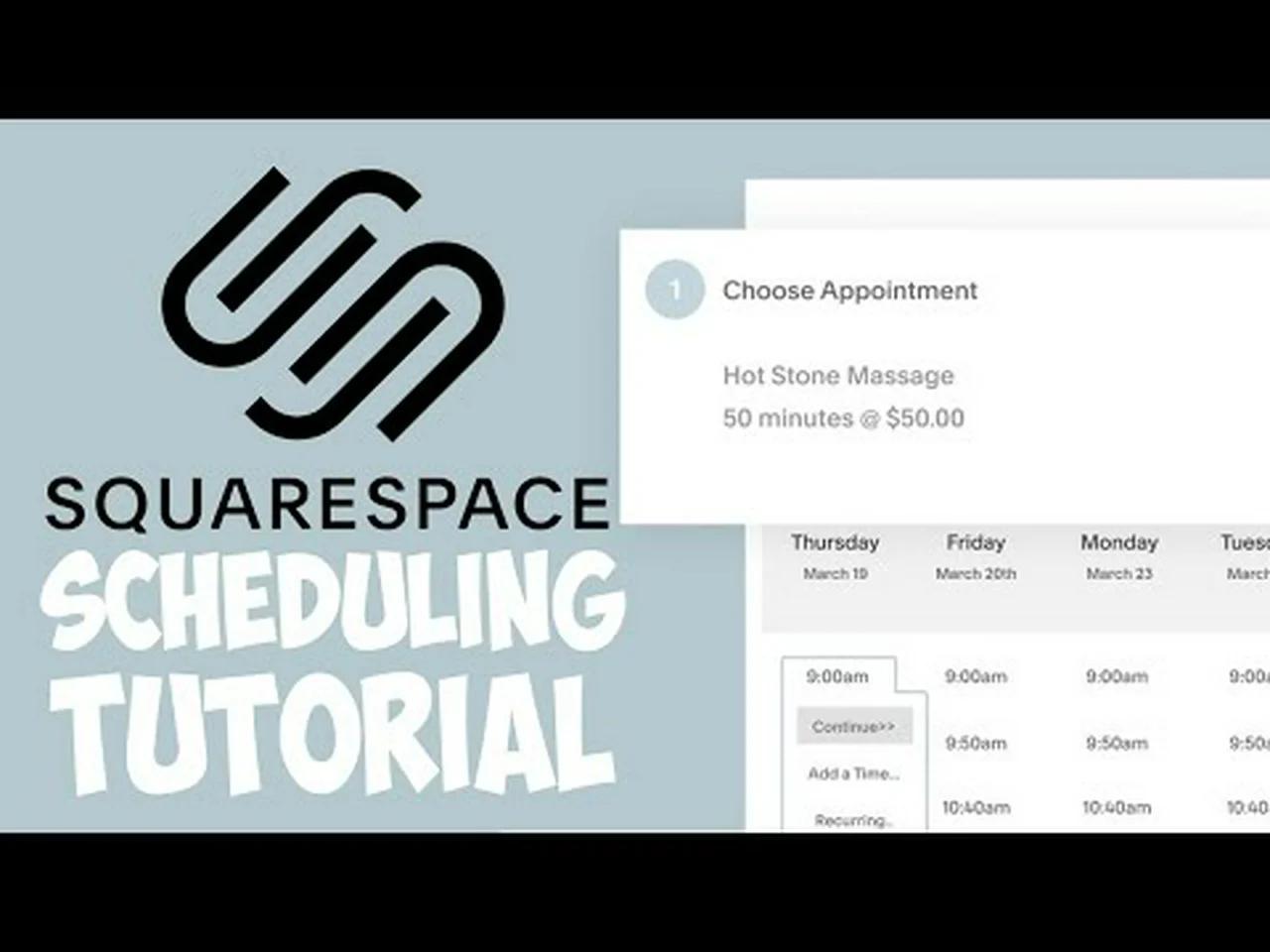 Squarespace Scheduling Tutorial | How to Make Squarespace Appointment Booking Website