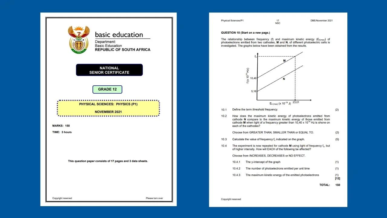 Photoelectric Effect Grade 12 Physical Sciences November 2021