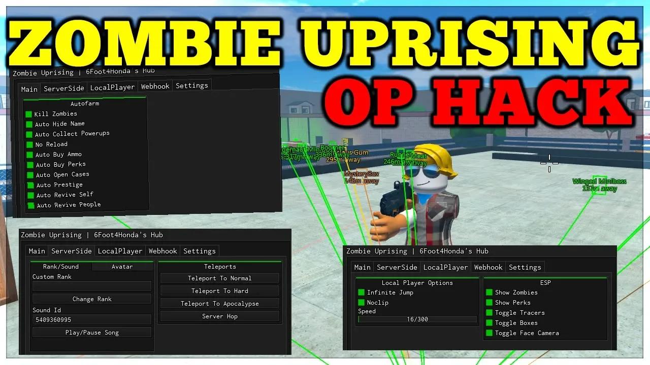 ROBLOX Zombie Uprising SCRIPT GUI HACK | BEST SCRIPT | WORKING