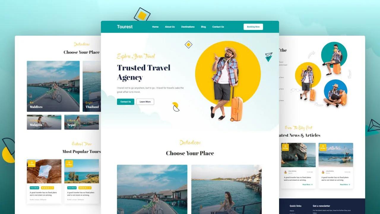Responsive Travel Website Using Html Css Javascript