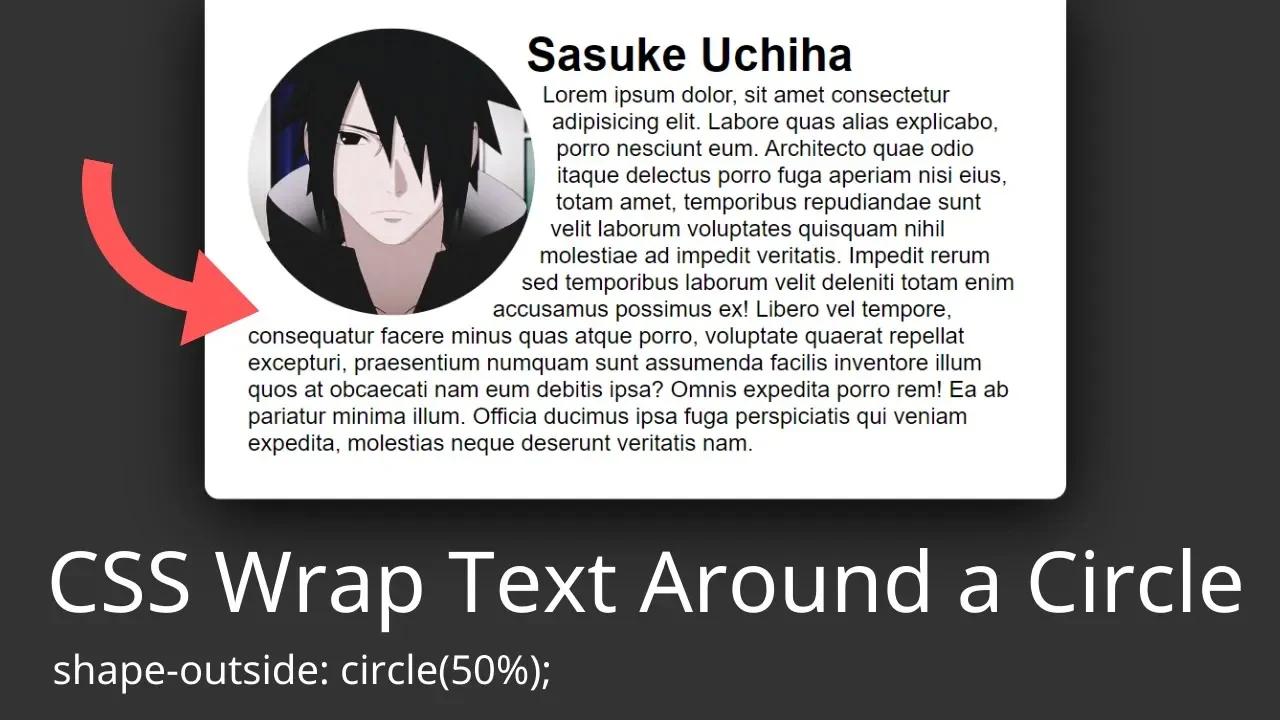 Css Wrap Text Around A Circle Css Property Shape Outside