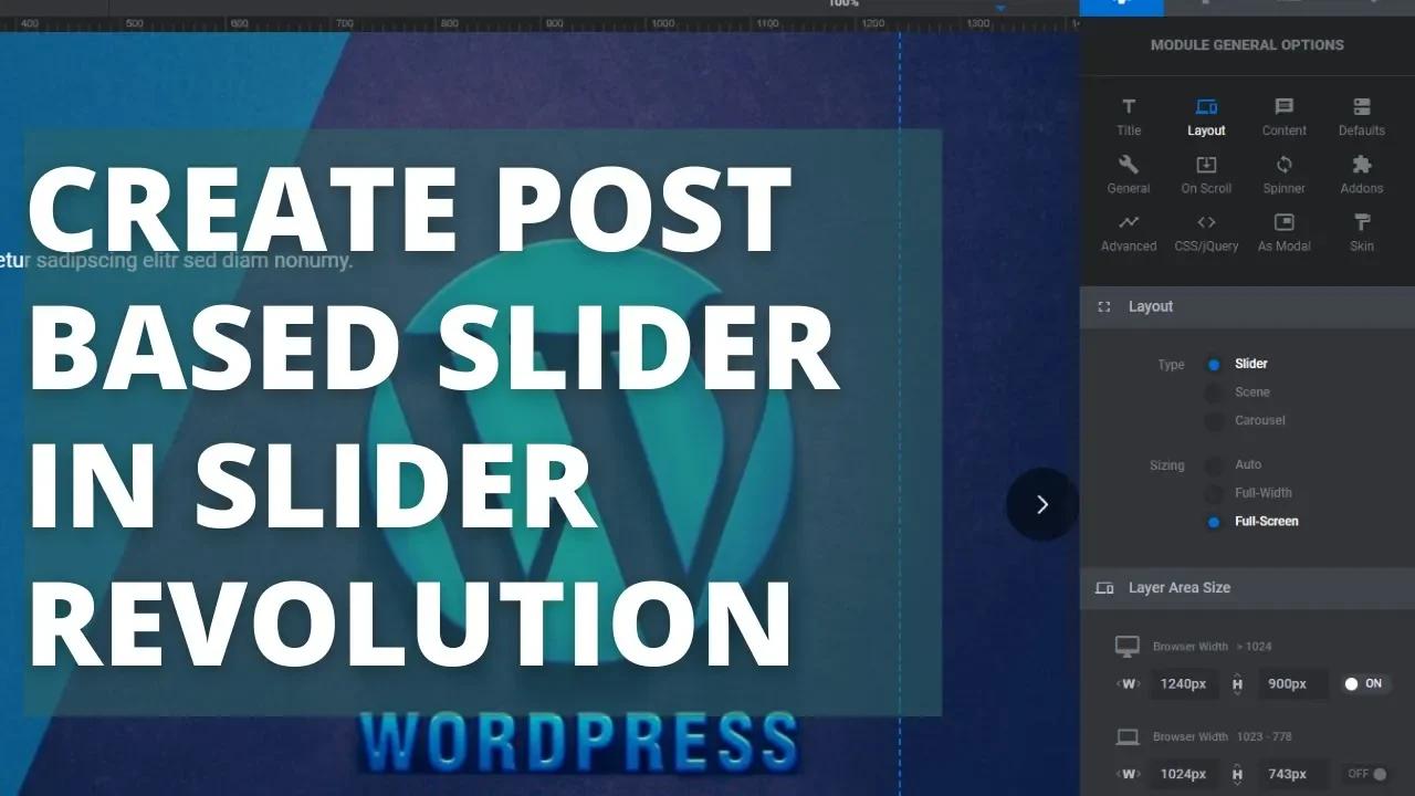 How To Create Slider Revolution Post Based Slider | In Urdu /Hindi 2022