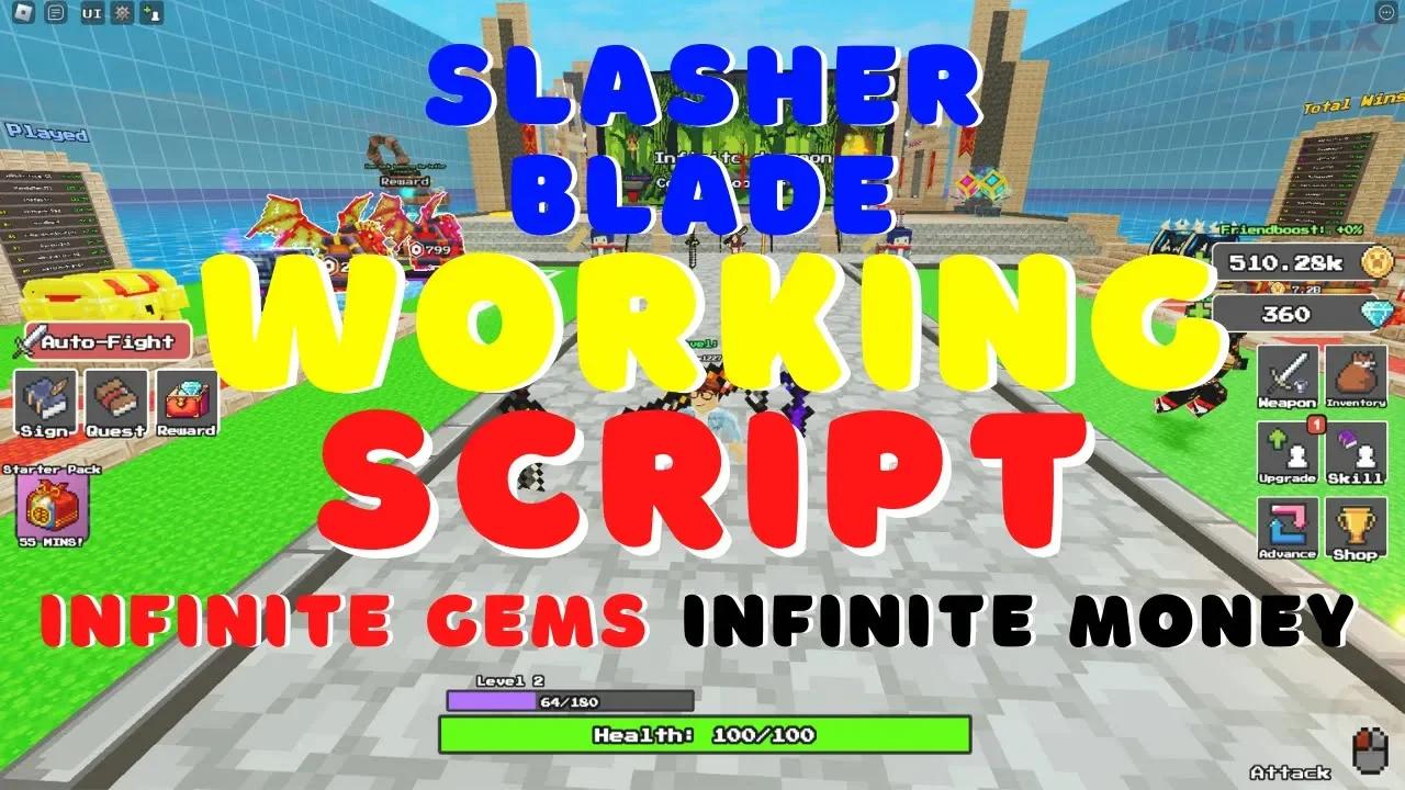 Slasher Blade Script GUI | Infinite Money And Infinite Gems | Working