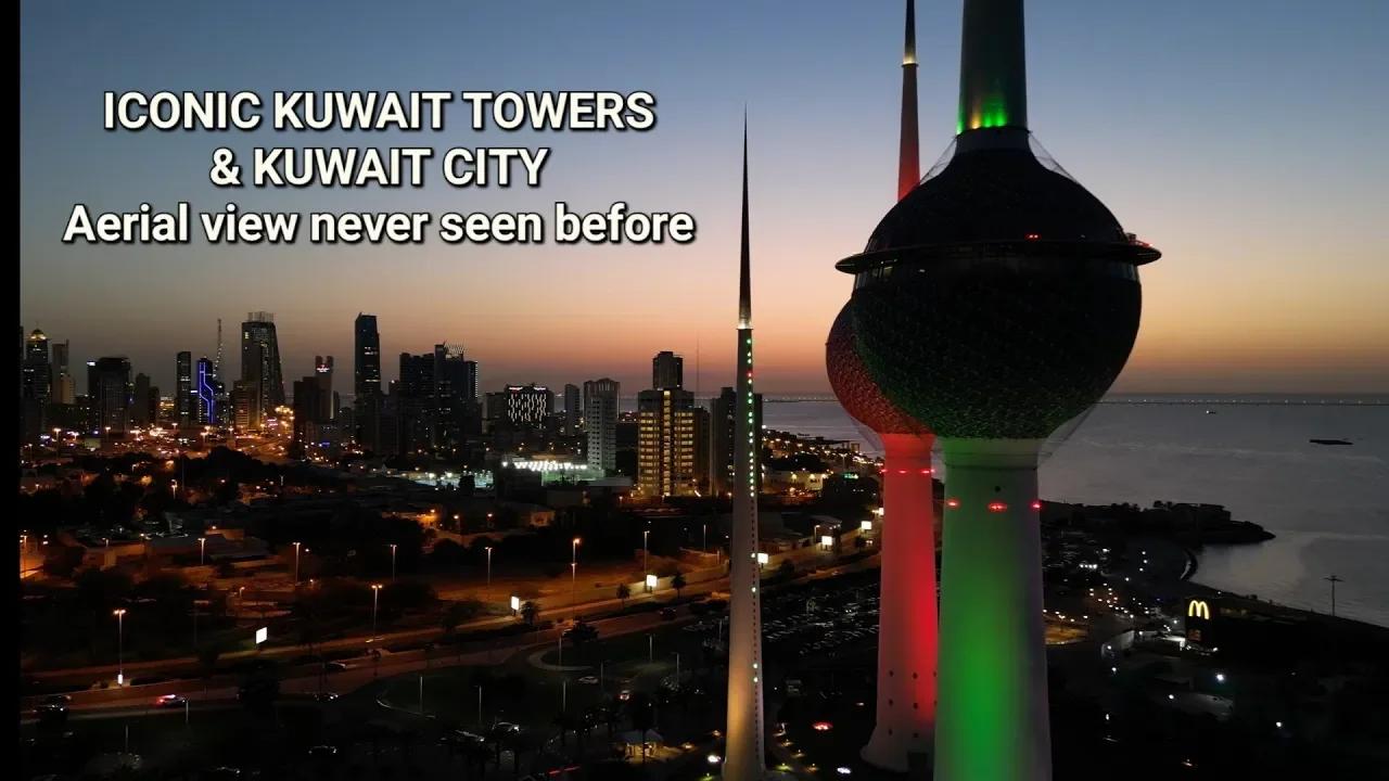 KUWAIT TOWERS & KUWAIT CITY with incredible aerial view | drone shots ...