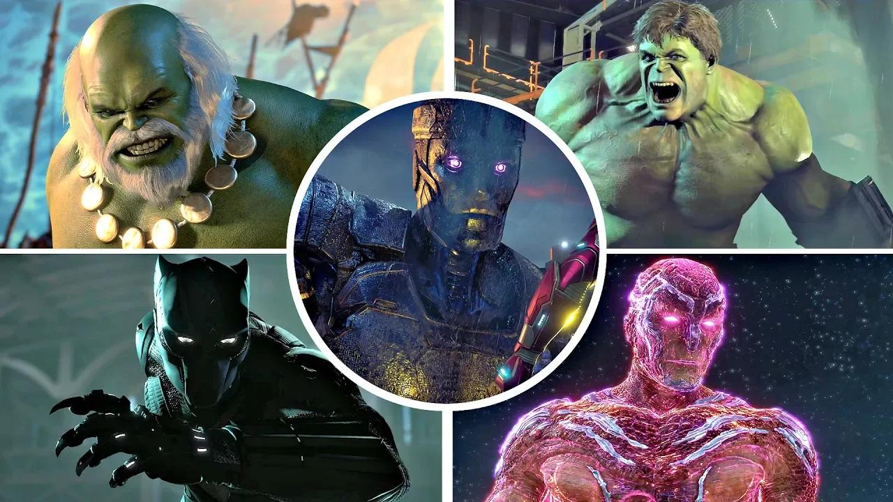 AVENGERS (PS5 Pro) All Boss Fights & Endings 4K 60FPS All Bosses