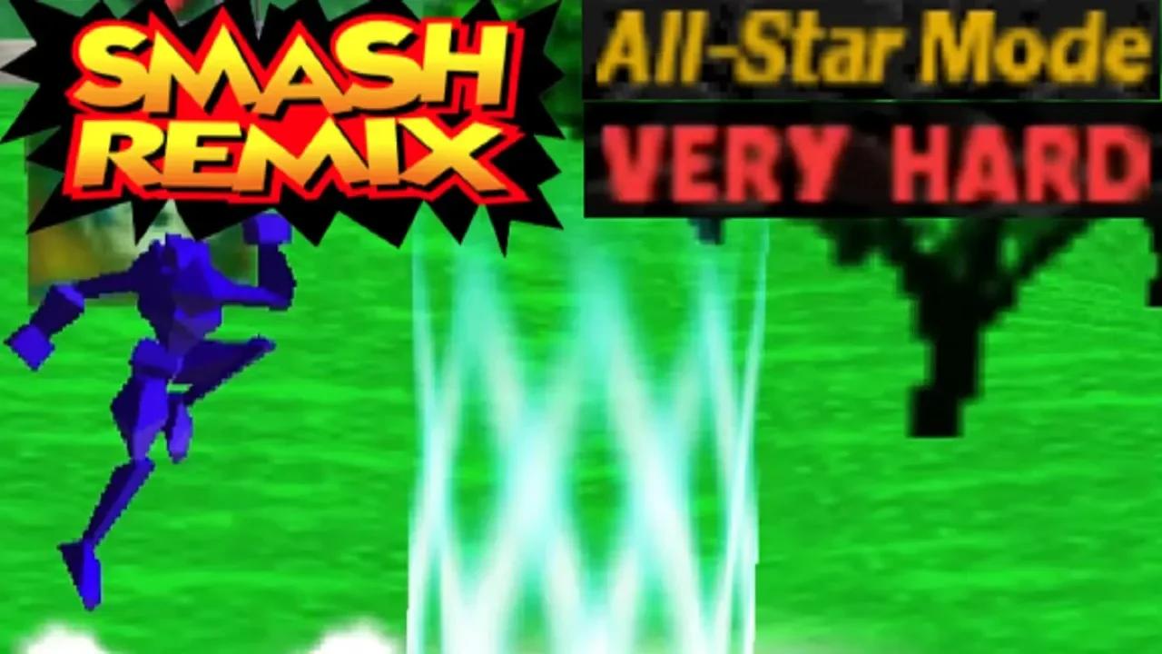 Smash Remix - All-Star Mode Gameplay with Polygon Captain Falcon (VERY ...