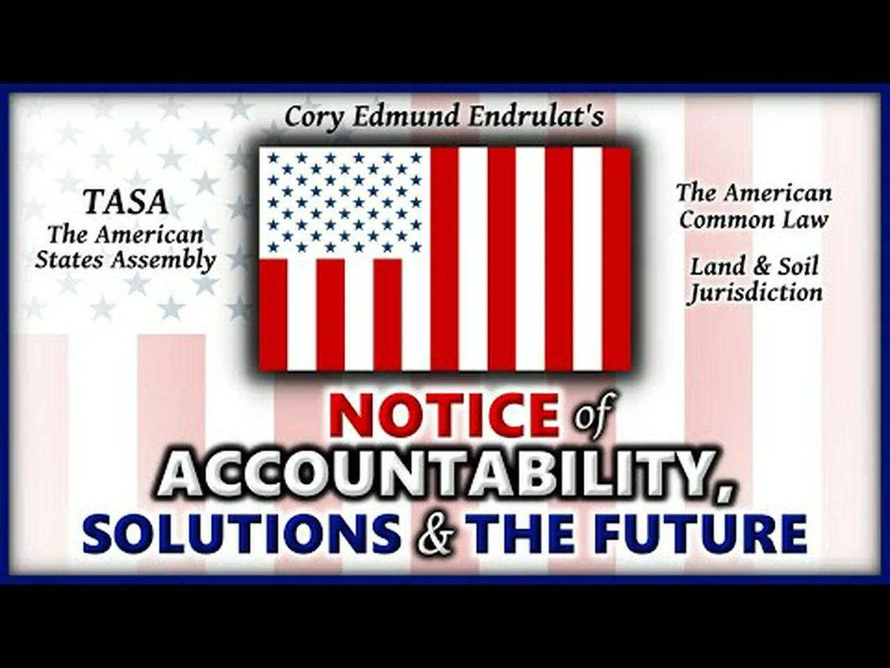American Common Law Assembly Notice Of Accountability, Solutions & The ...