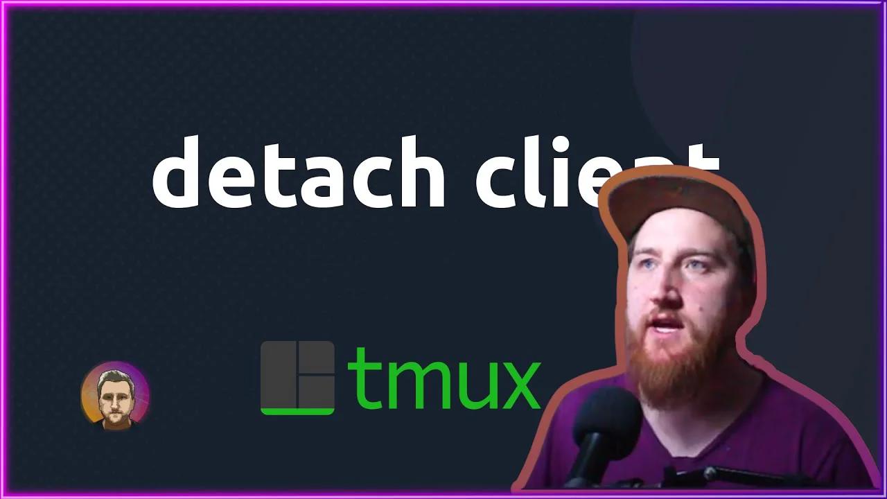 tmux detach