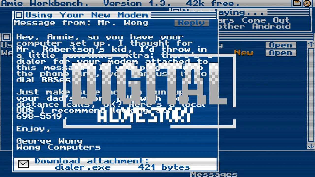 Digital: A Love Story - Visual Novel Narrative Love Story BBS Game Set ...