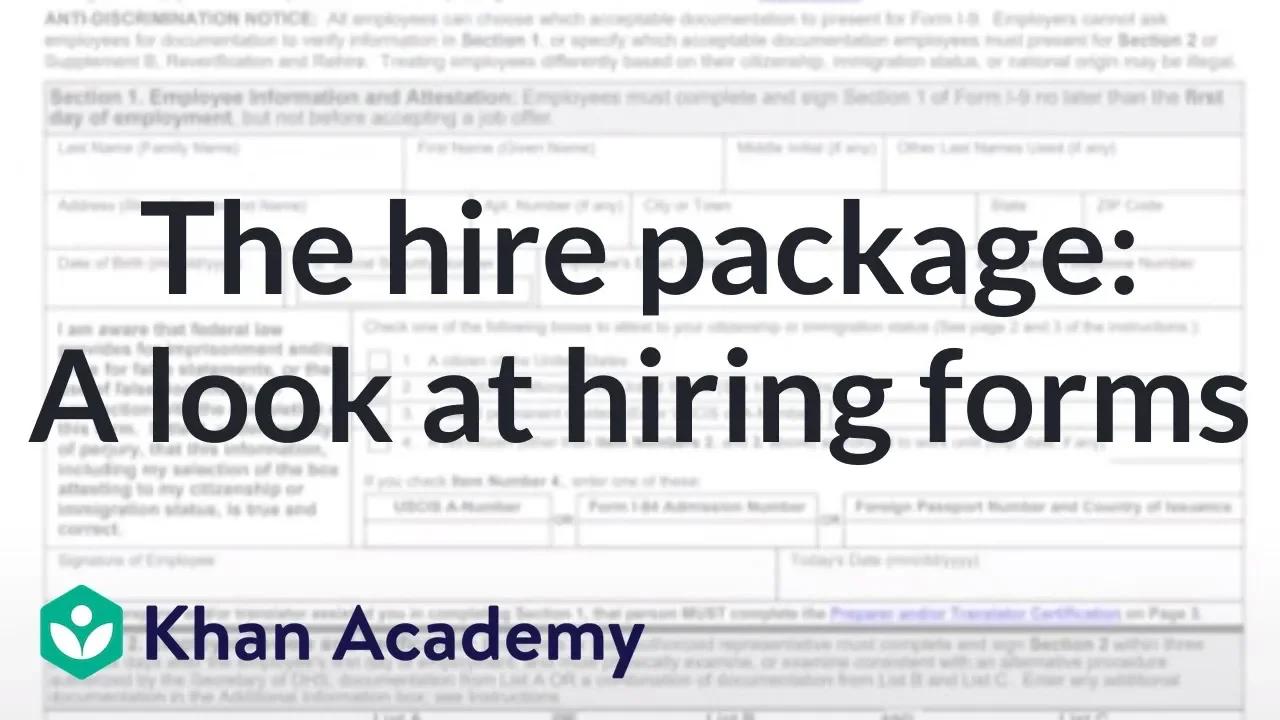The hire package: A look at hiring forms | Employment | Financial ...