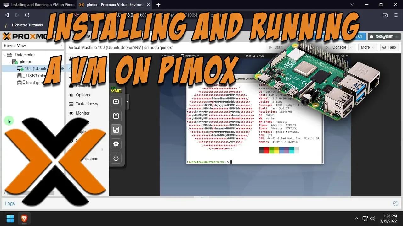 Installing and Running a VM on Pimox [Proxmox for ARM]