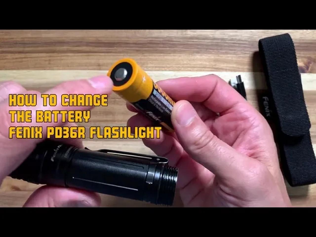How to change the battery in the Fenix PD36R Pro Rechargeable Tactical ...