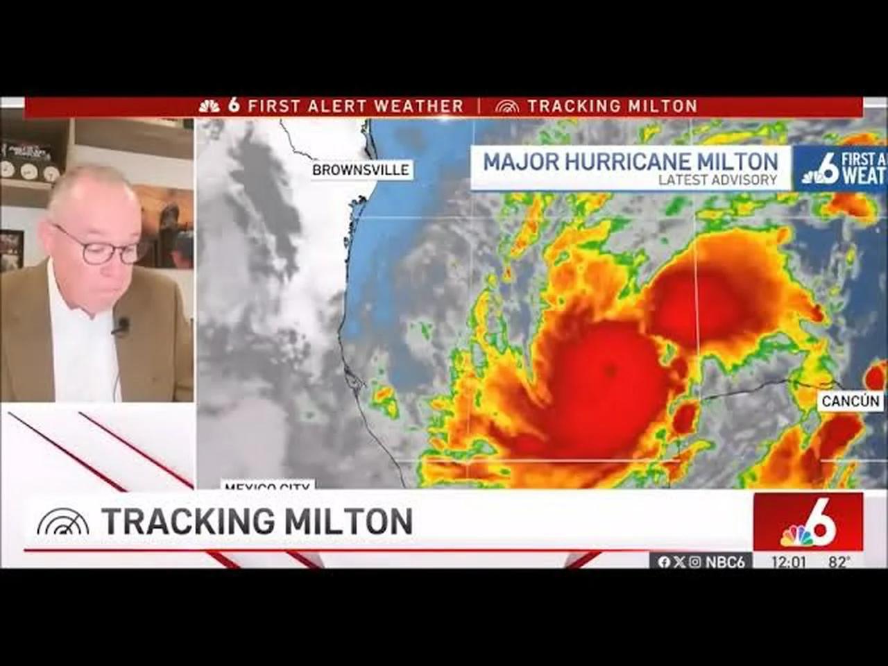 HURRICANE MILTON makes reporter cry
