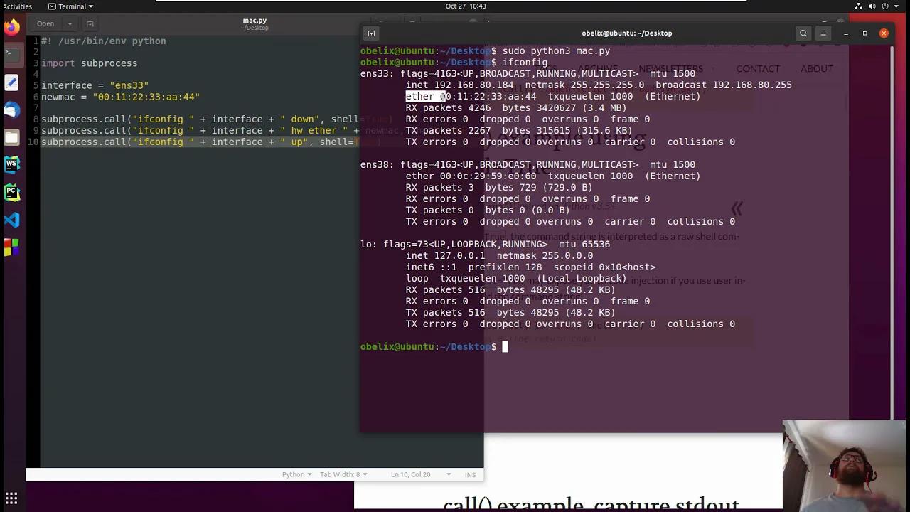 Programming a MAC Changer in Python