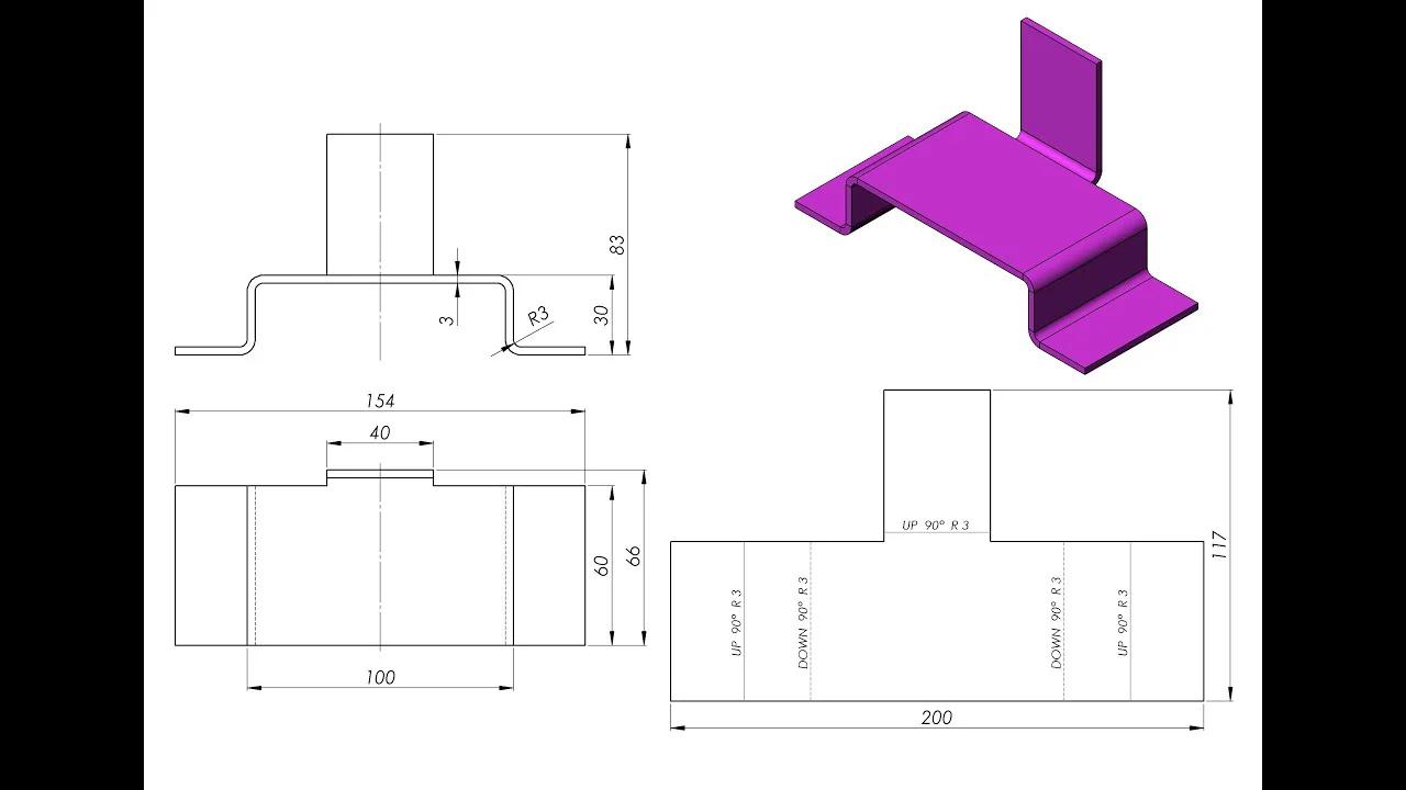 Autocad Sheet Metal Tutorial 0144
