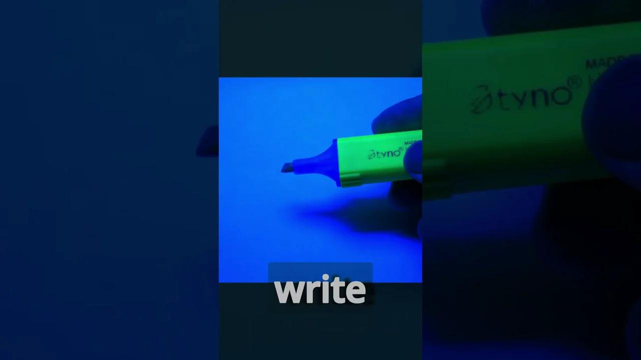 Write Secret Messages with DIY Invisible Ink Highlighter UV Light Glow ...