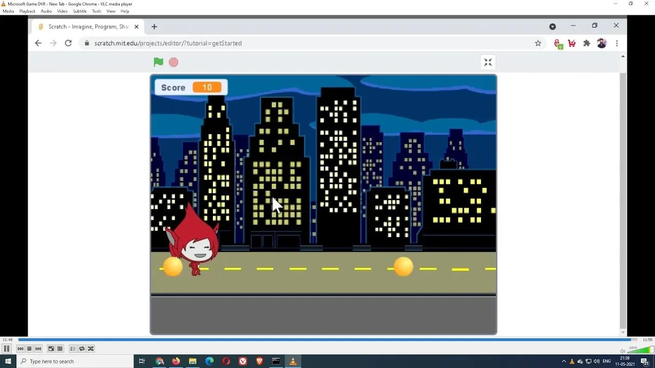 How to make a jumping Game in Scratch || Nakshatra & Sahasra