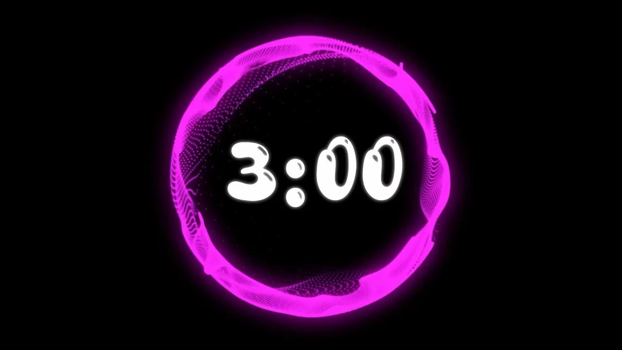 3 Minute Countdown Timer With No Copyright Music.