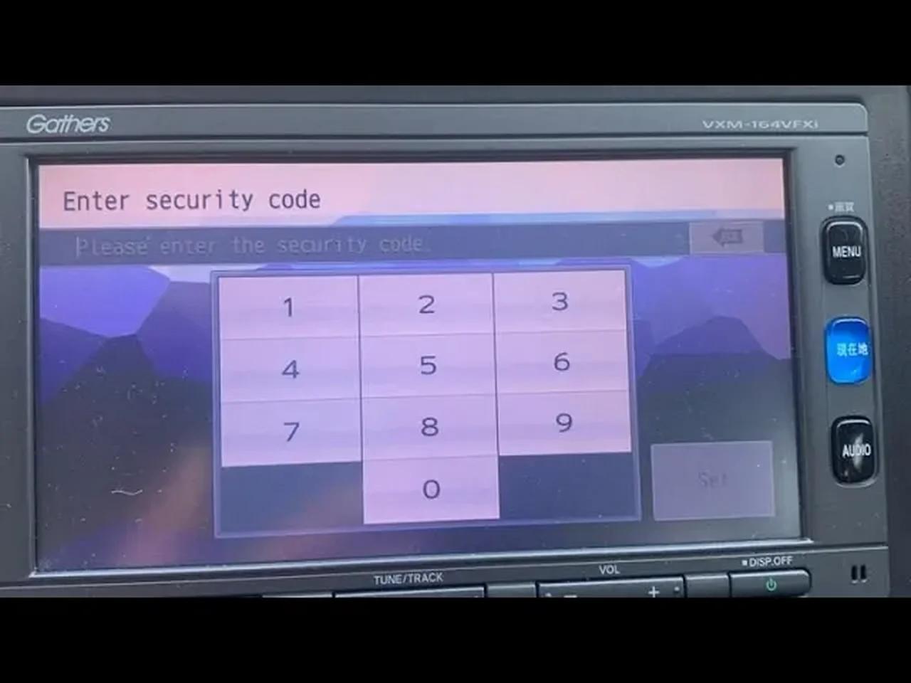 Unlocking Honda Gathers radio by sd