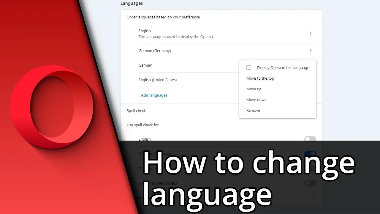 How to change language on Opera | Opera change language Tutorial