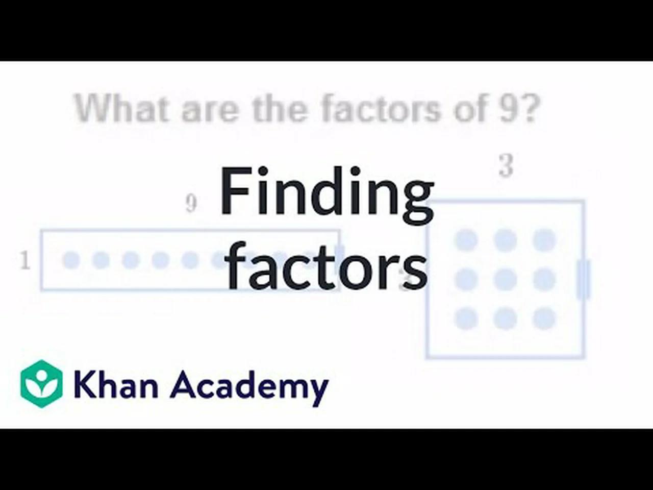 Interactive module: finding factors | Factors and multiples | Pre ...