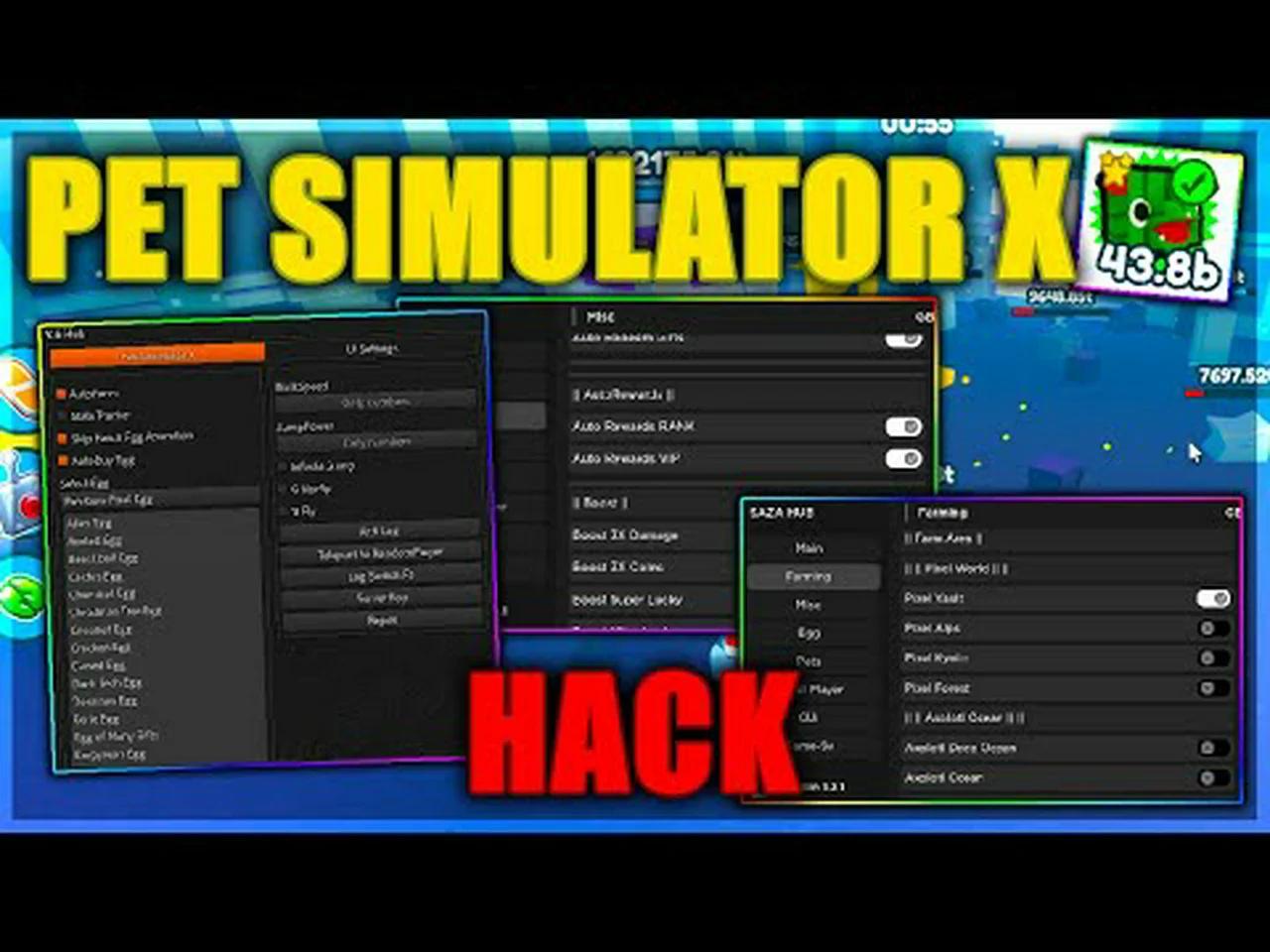 Pet Simulator X Roblox PASTEBIN Hack Script GUI | Dupe Pets, Auto Farm ...