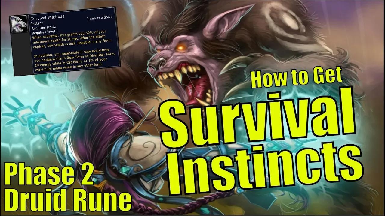 How to Get DRUID RUNE of SURVIVAL INSTINCTS Phase 2 Season of Discovery ...