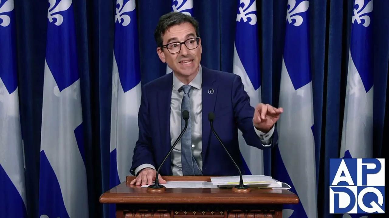 21 nov 2024 - Point de presse du PQ avec Paradis mise à jour économique