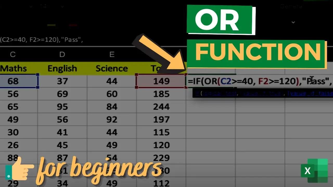 How to Use the OR Function in Excel - Tutorial with Examples