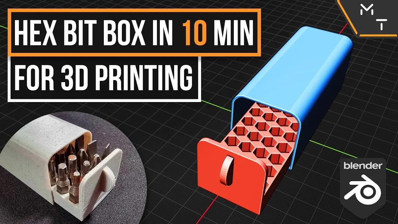 Model A Hex Bit Storage Box For 3D Printing In 10 Minutes Ep. 2 ...