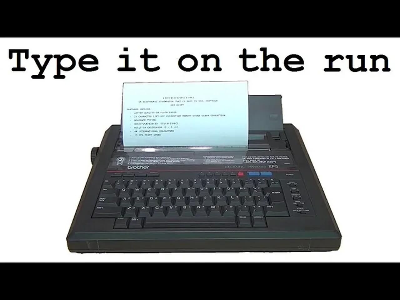 A battery-powered laptop typewriter - 1987 Brother EP5