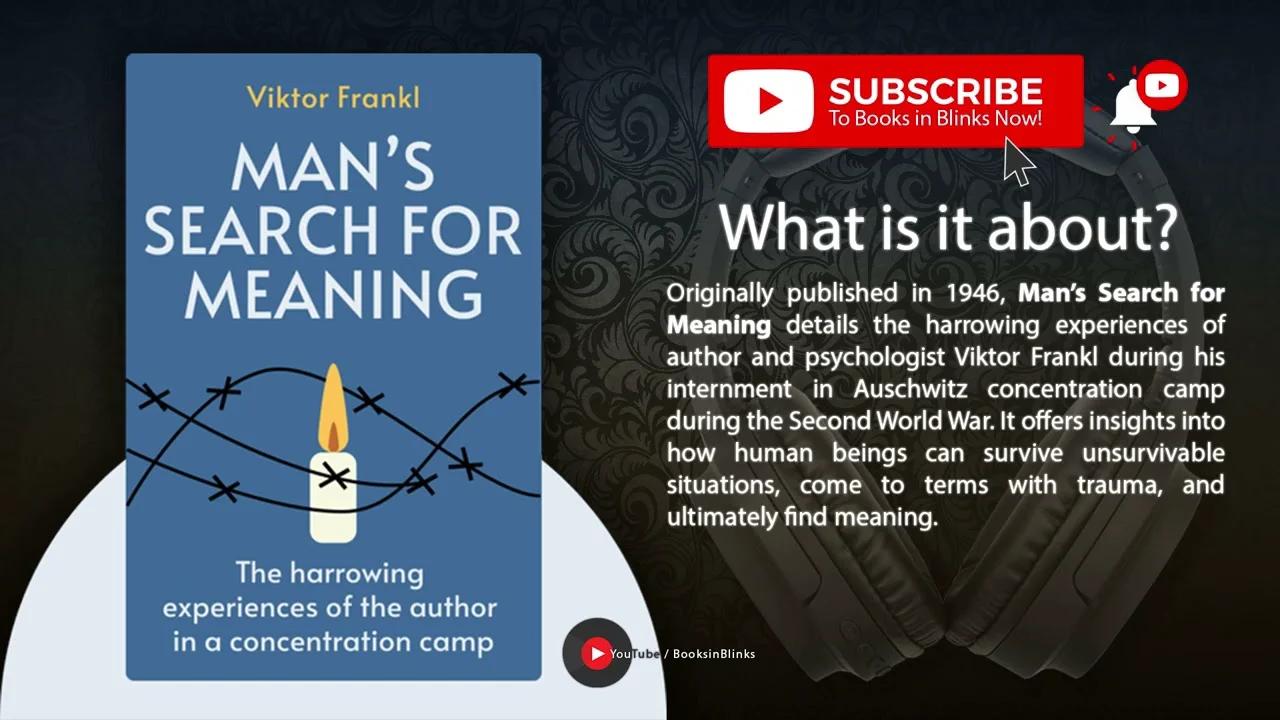 Man’s Search for Meaning. The harrowing experiences of the author in a ...