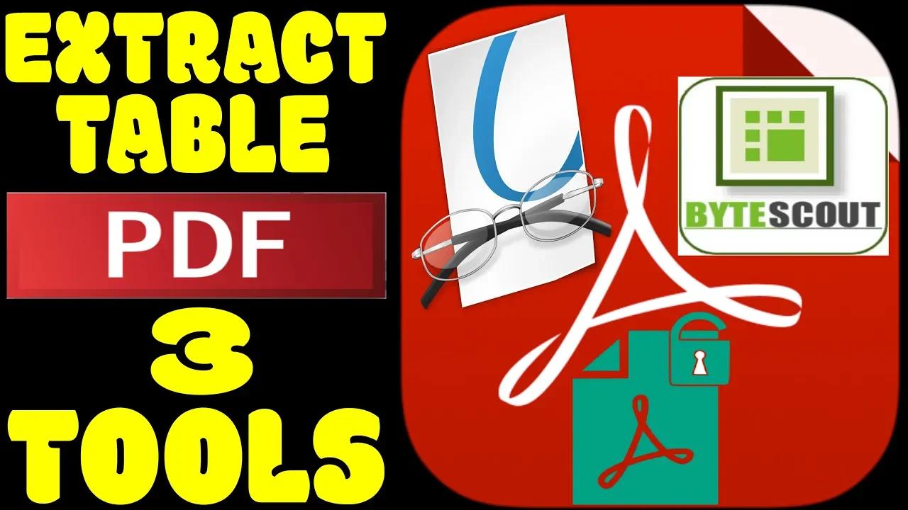 How To Extract Table From Pdf To Excel - Convert Pdf To Excel - Extract ...