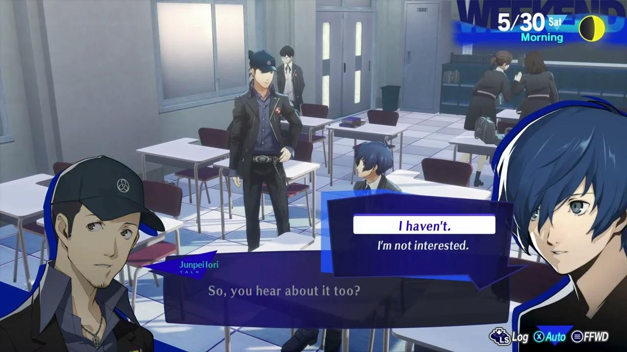 Persona 3 Reload - 5/30 Talk To Junpei and Takebe at School | Missing ...